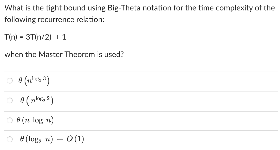 Solved What is the tight bound using Big-Theta notation for | Chegg.com Solved What is the tight bound using Big-Theta notation for | Chegg.com