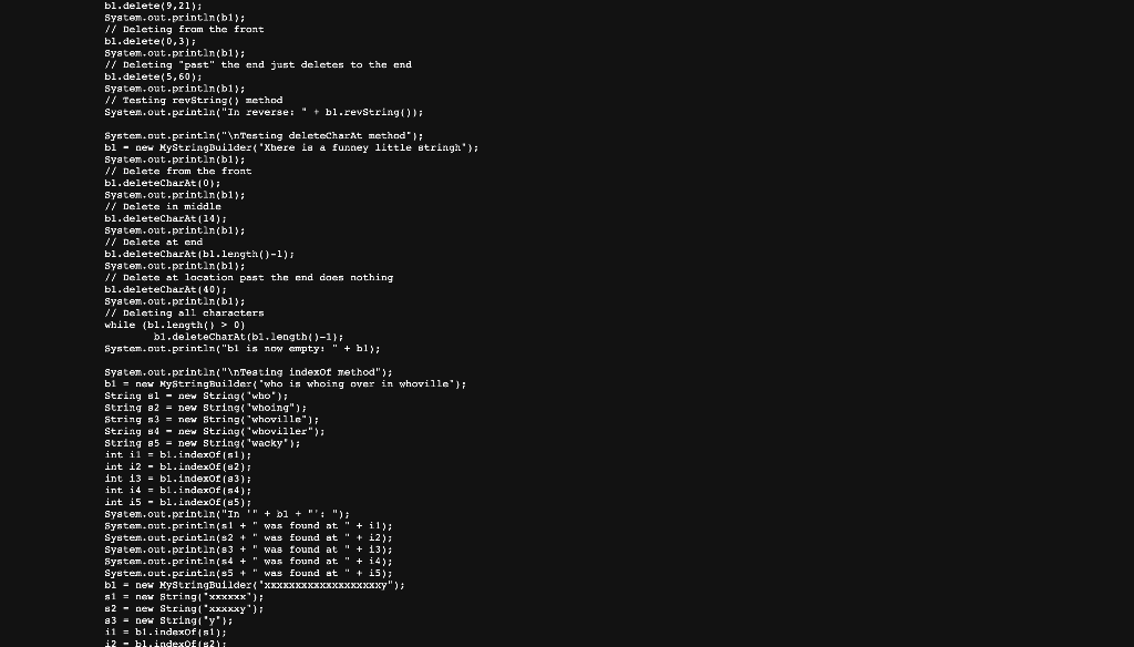 Solved Mystringbuilder Java Starting Code For More