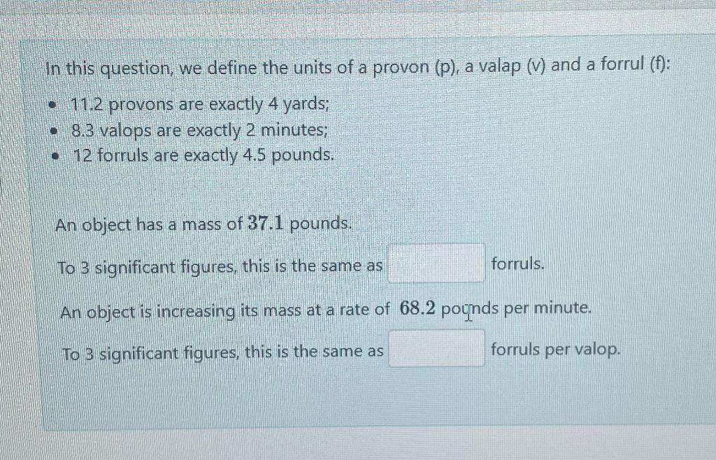 Solved In this question, we define the units of a provon ( | Chegg.com