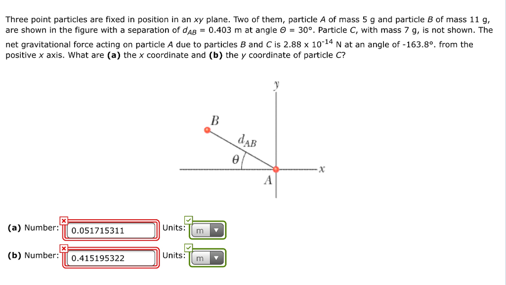 Solved Three point particles are fixed in position in an xy | Chegg.com