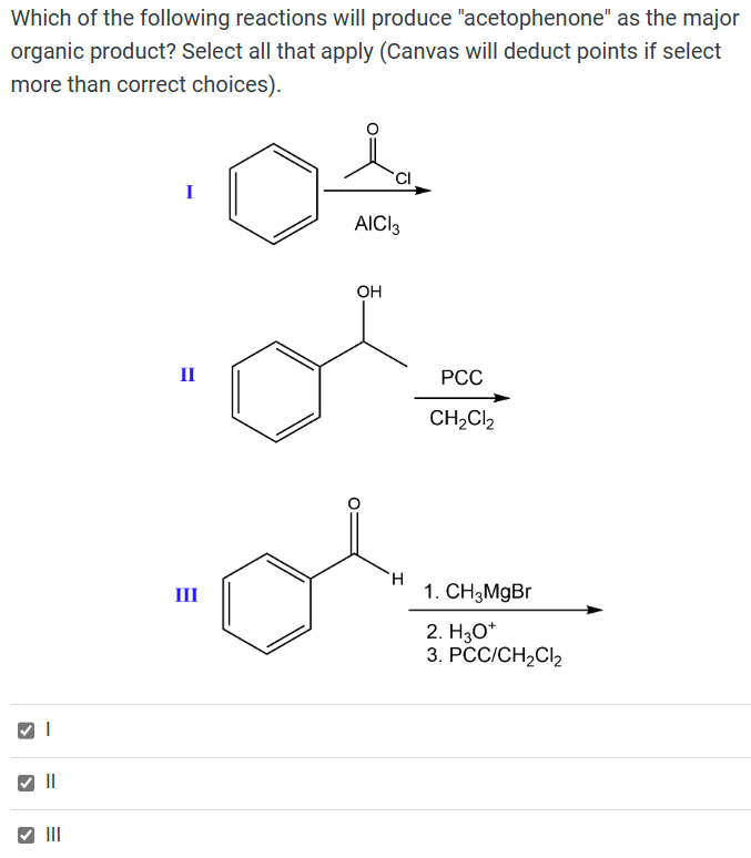 Solved Which of the following reactions will produce | Chegg.com