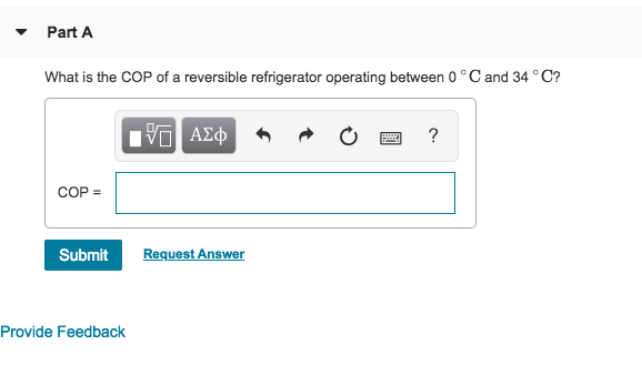 Solved What is the COP of a reversible refrigerator | Chegg.com