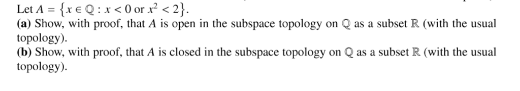 Solved 6) Let A = {xeQ: x