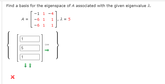 Solved Find a basis for the eigenspace of A associated with | Chegg.com