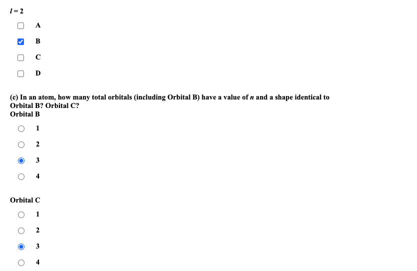 Solved Be sure to answer all parts. Give all possible m, | Chegg.com