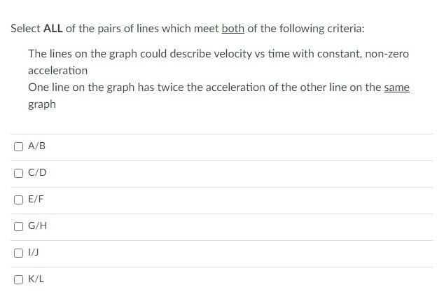 Solved Select ALL of the pairs of lines which meet both of | Chegg.com
