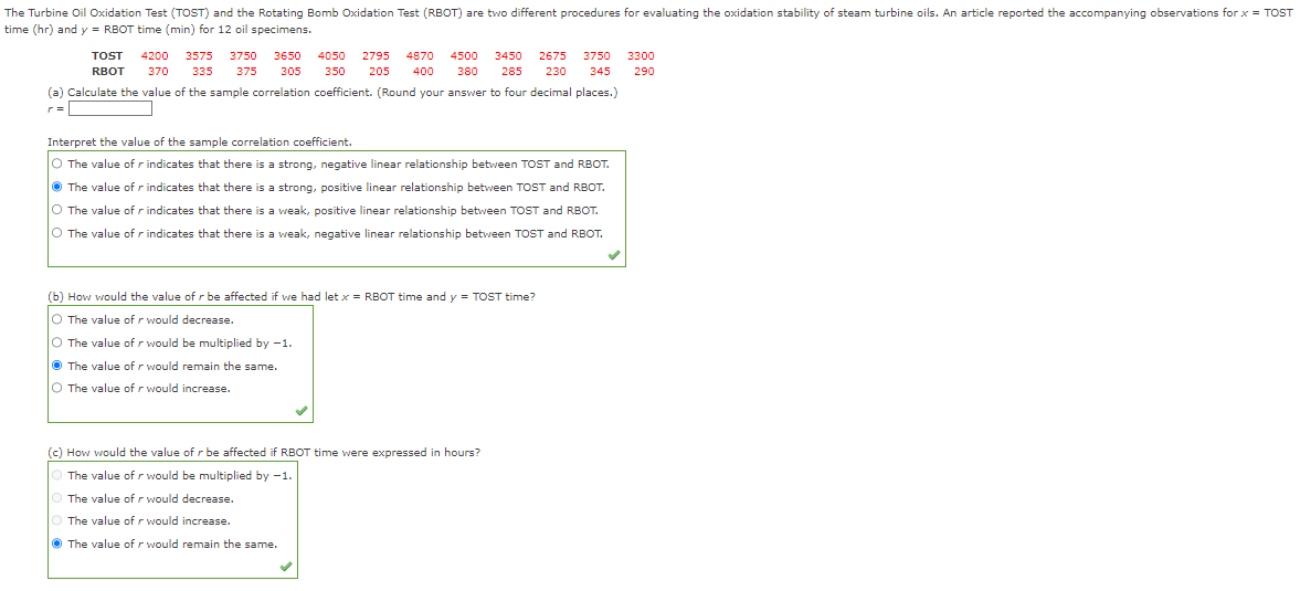 The Turbine Oil Oxidation Test (TOST) and the | Chegg.com