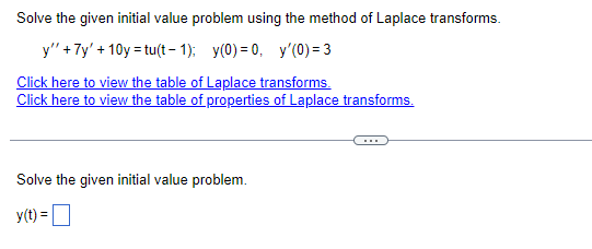 Solved Solve the given initial value problem using the | Chegg.com