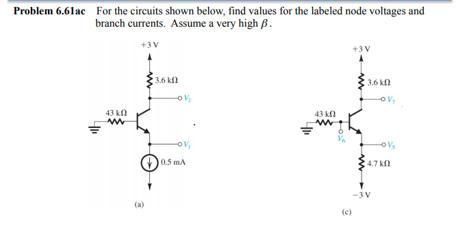 Solved Problem 6.61ac For the circuits shown below, find | Chegg.com