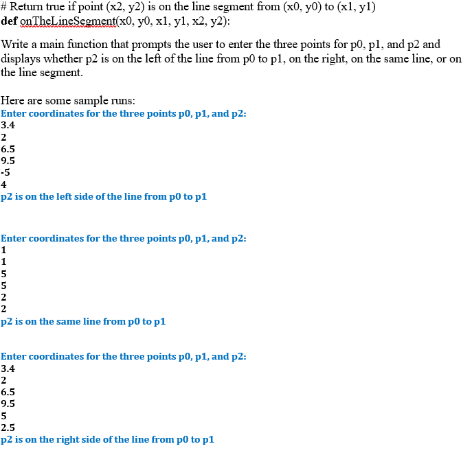 Solved Given a directed line from point p0(x0, y0) to pl(x1, | Chegg.com