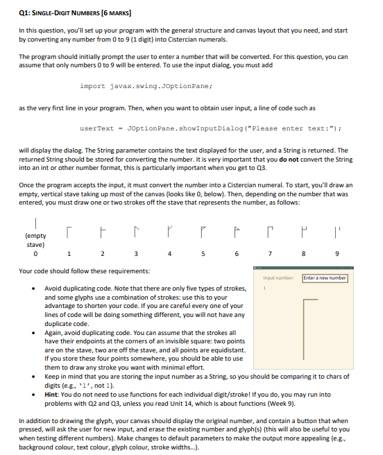 Solved Q1: SINGLE-DIGIT NUMBERS [6 MARKS] In this question, | Chegg.com