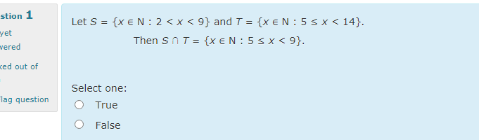 Solved stion 1 yet wered Let S = {XEN:2 | Chegg.com