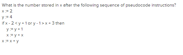 Solved What is the number stored in x after the following | Chegg.com