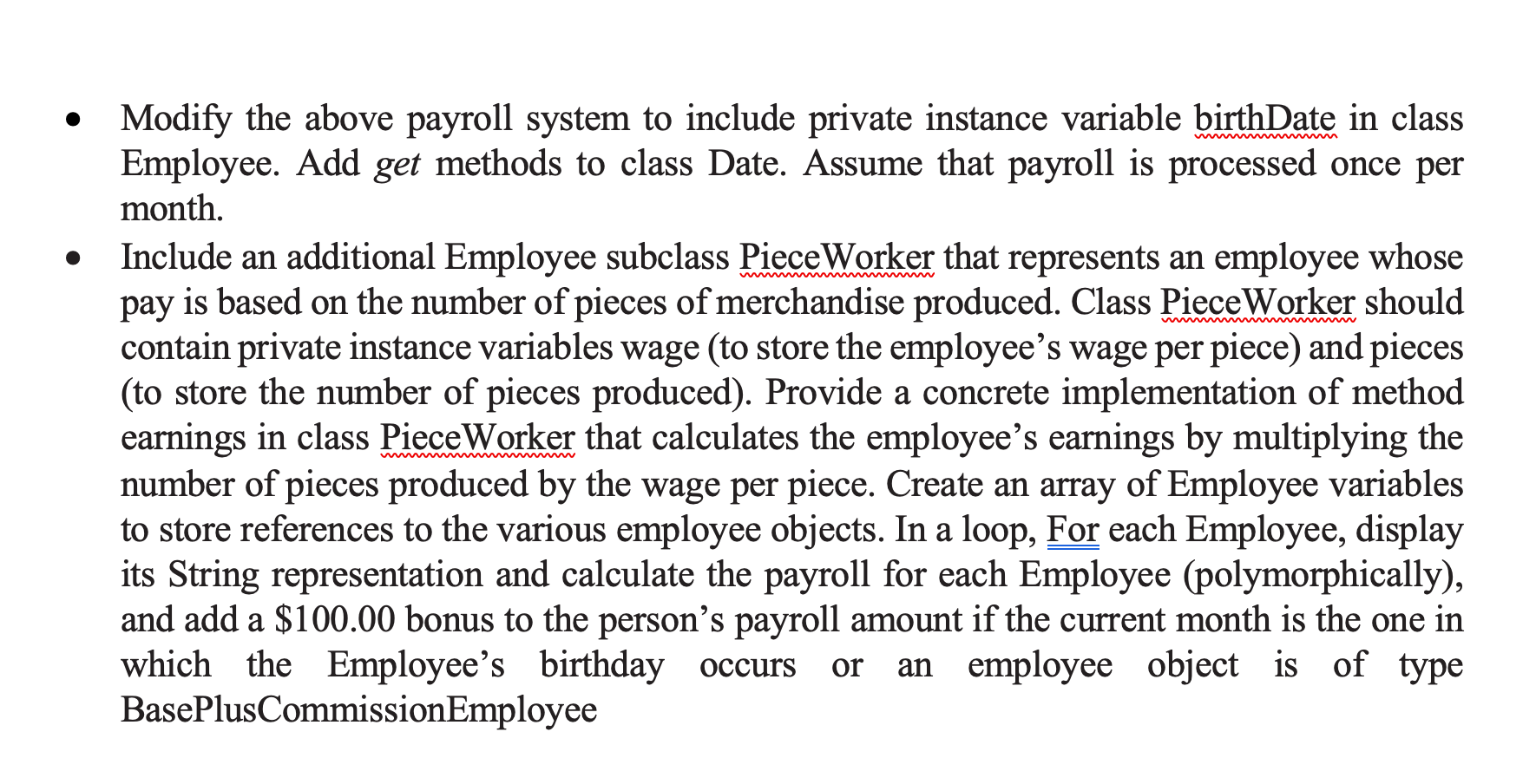 Solved Recall the concept of Inheritance, method overriding | Chegg.com