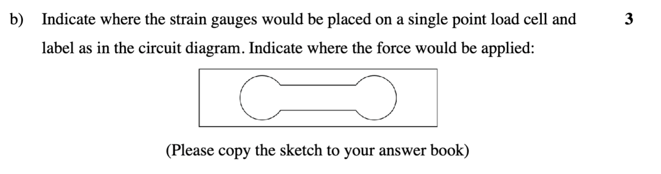 Solved Indicate where the strain gauges would be placed on a | Chegg.com