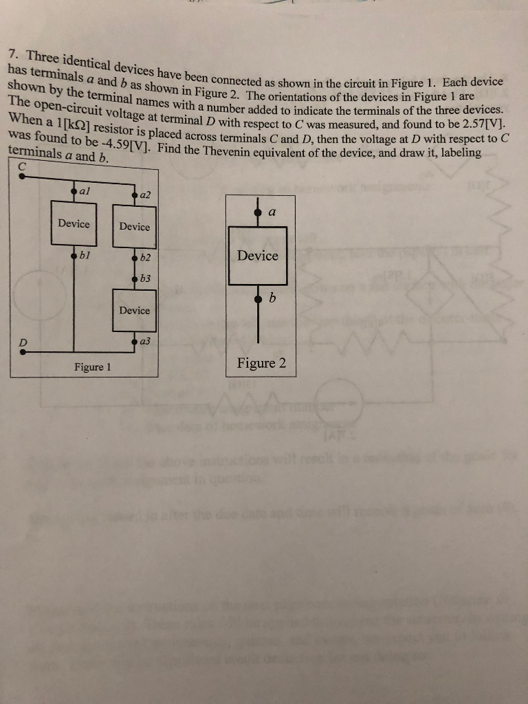 Solved 7. Three has terminals a identical devices have been | Chegg.com