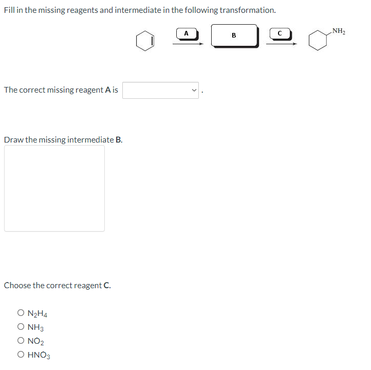Solved Fill in the missing reagents and intermediate in the | Chegg.com