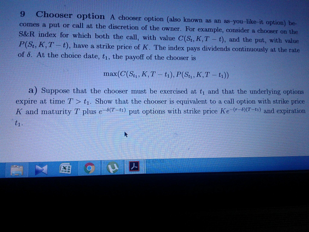 9 Chooser option A chooser option (also known as an | Chegg.com