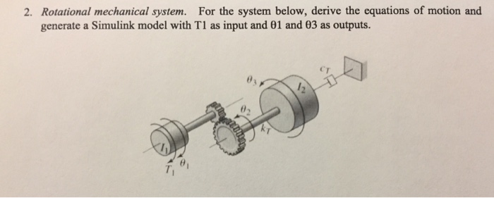 Solved Rotational mechanical system. For the system below, | Chegg.com