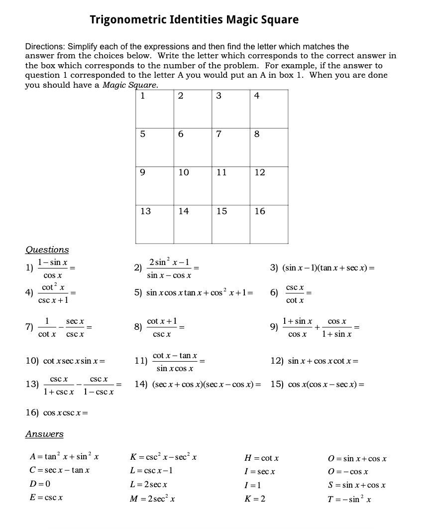 The Magic Square Function _ Magic Square Matrix – FDOMF
