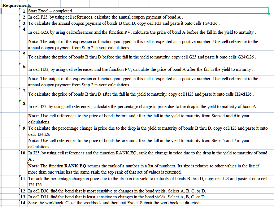 Solved Complete the steps below using cell references to | Chegg.com