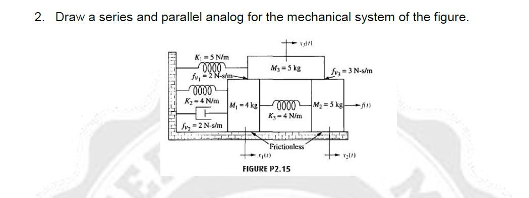 Solved 2. Draw a series and parallel analog for the | Chegg.com