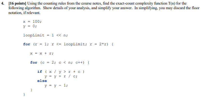 Solved 4. [16 points] Using the counting rules from the | Chegg.com