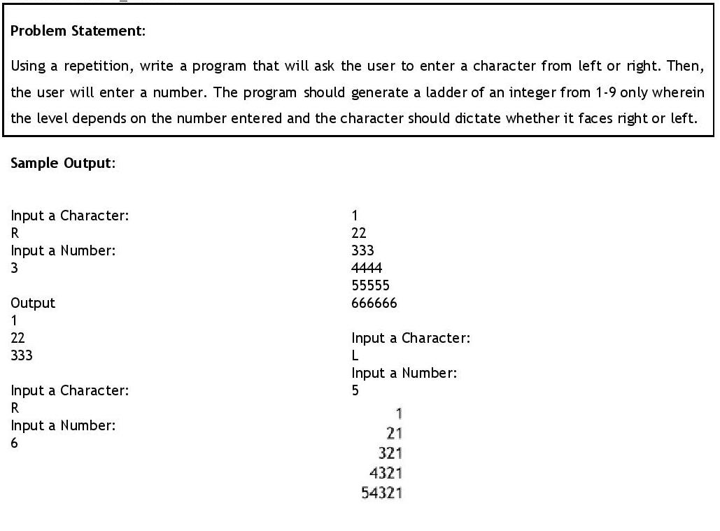Solved Problem Statement: Using a repetition, write a | Chegg.com