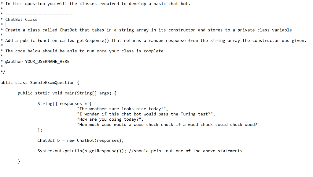 Solved * In this question you will the classes required to | Chegg.com