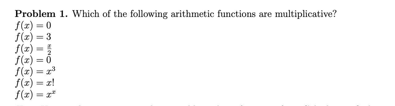 Solved Problem 1 Which Of The Following Arithmetic