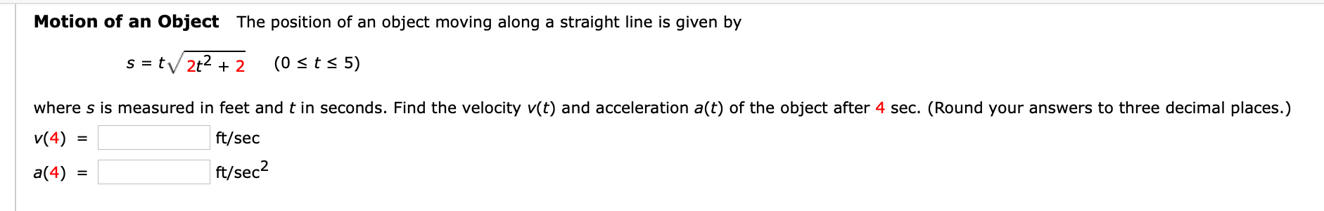 Motion Of An Object The Position Of An Object Moving