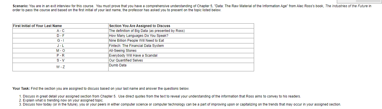 order to pass the course and based on the first | Chegg.com