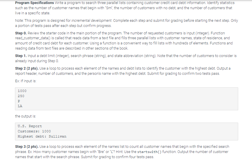 Solved Step 4 (2 pts). Use a loop to process each element of | Chegg.com