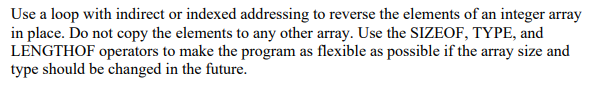 Solved Use a loop with indirect or indexed addressing to | Chegg.com