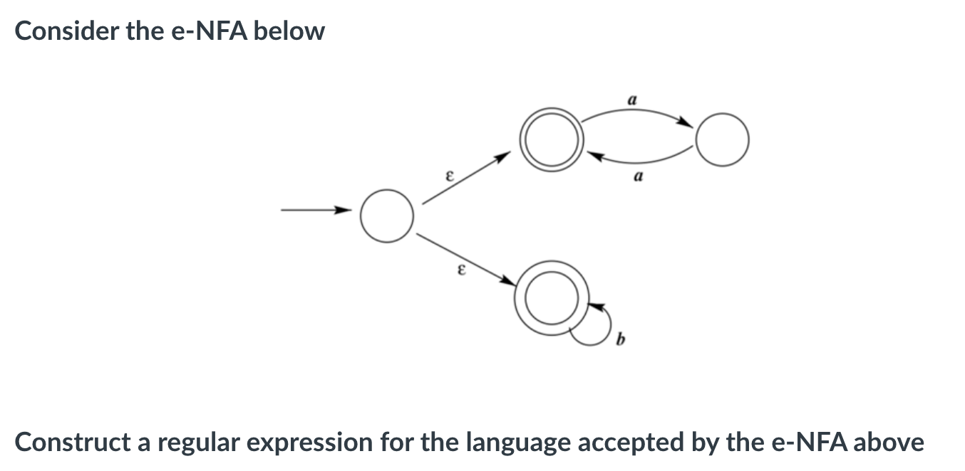 Solved Consider the e-NFA below a Construct a regular | Chegg.com