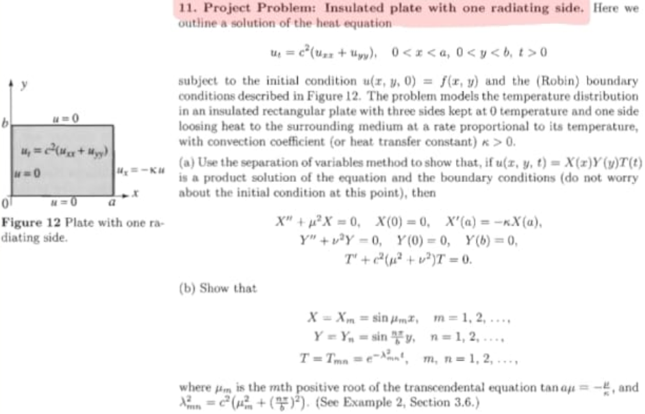 Solved 11. Project Problem: Insulated plate with one | Chegg.com