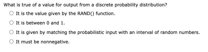 Solved What is true of a value for output from a discrete | Chegg.com