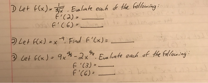 Solved Let f(x) = 1/2 squareroot, Evaluate each of the | Chegg.com