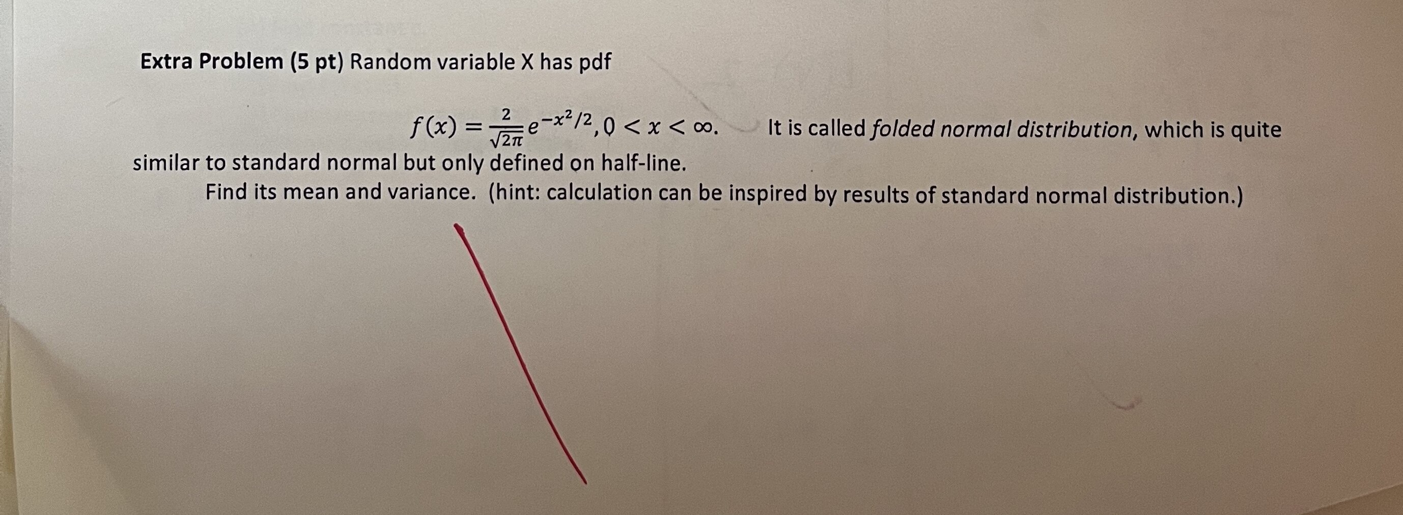 Solved Extra Problem (5 pt) Random variable X has pdf | Chegg.com