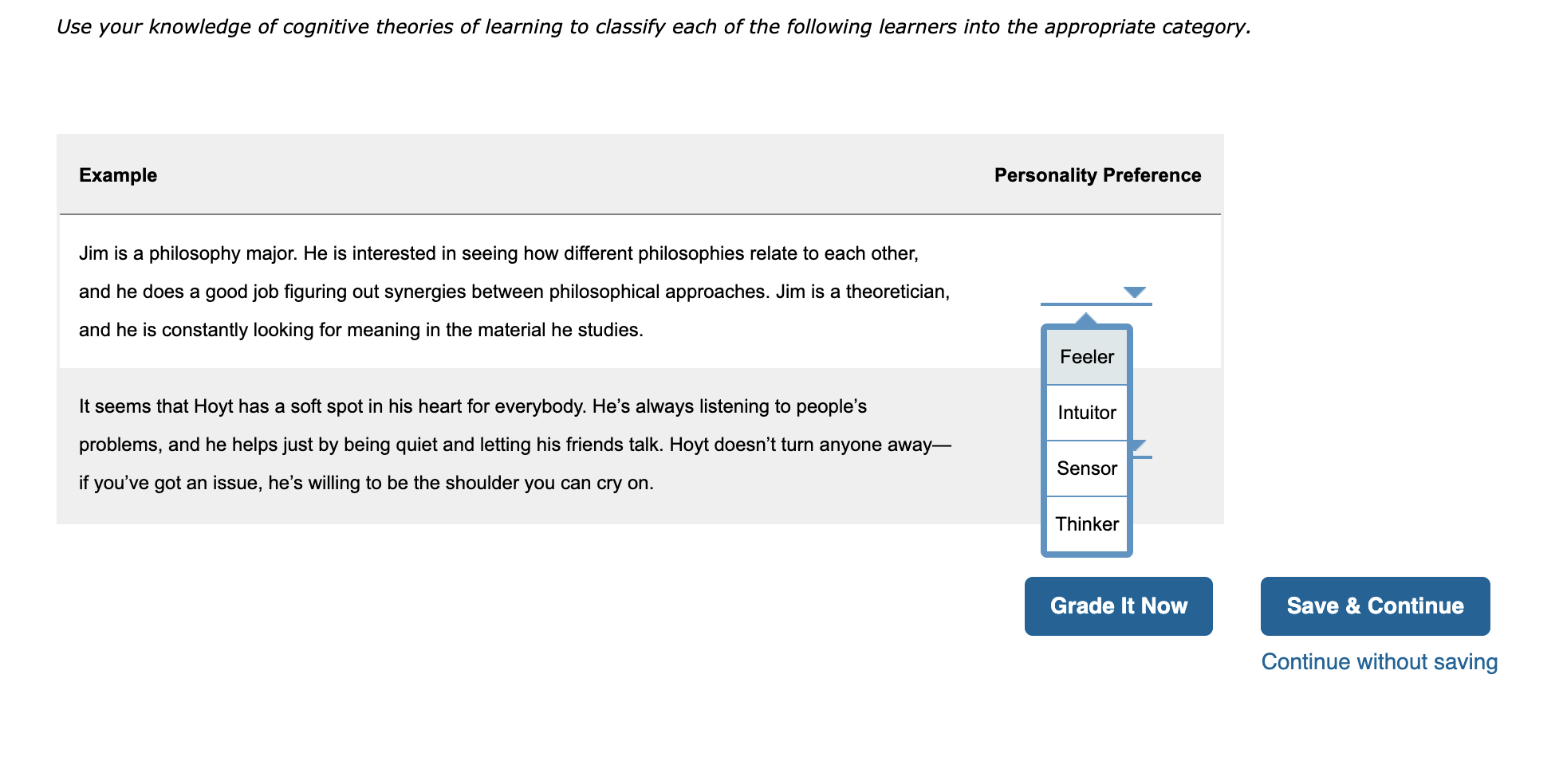 Solved Use your knowledge of cognitive theories of learning | Chegg.com