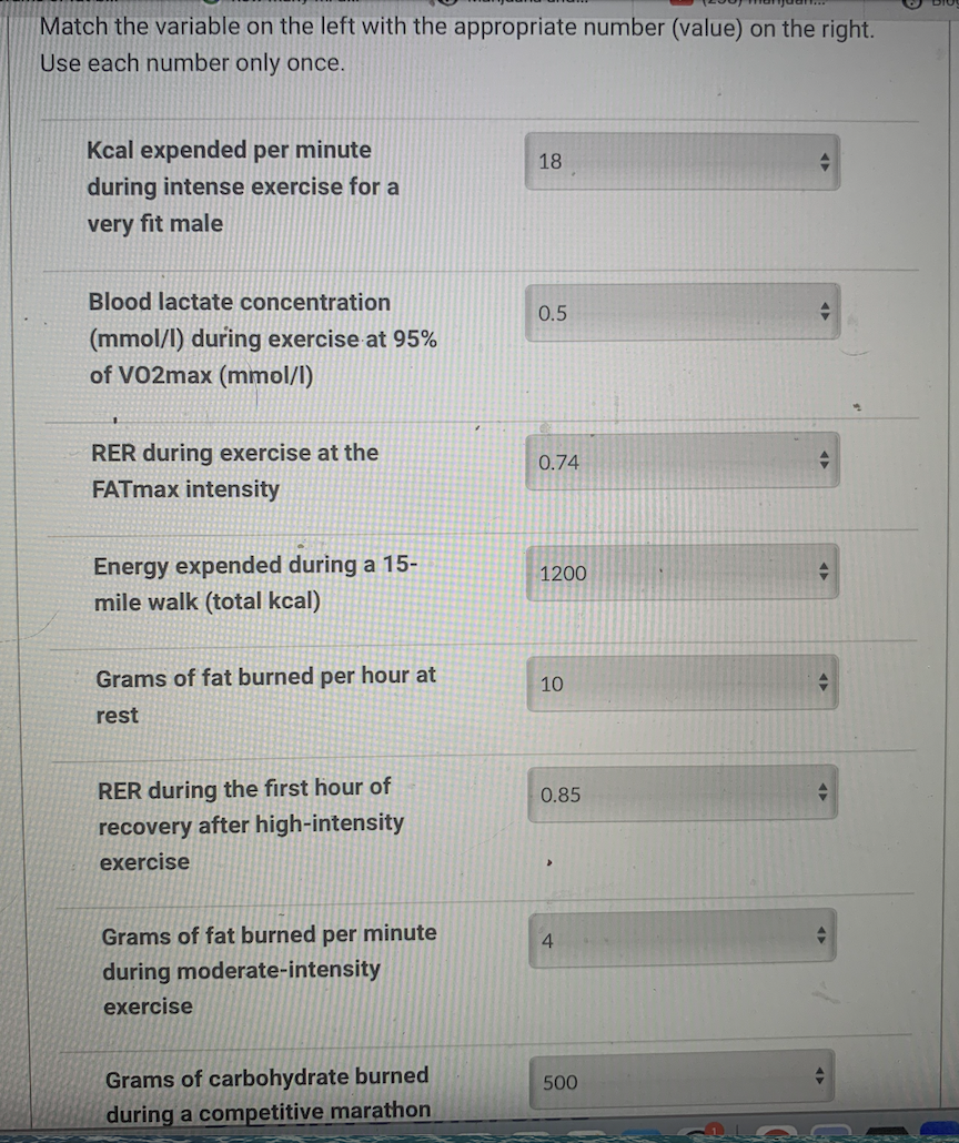 Solved Match the variable on the left with the appropriate | Chegg.com