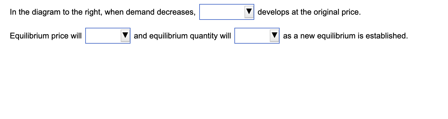 Solved In the diagram to the right, when demand decreases, | Chegg.com