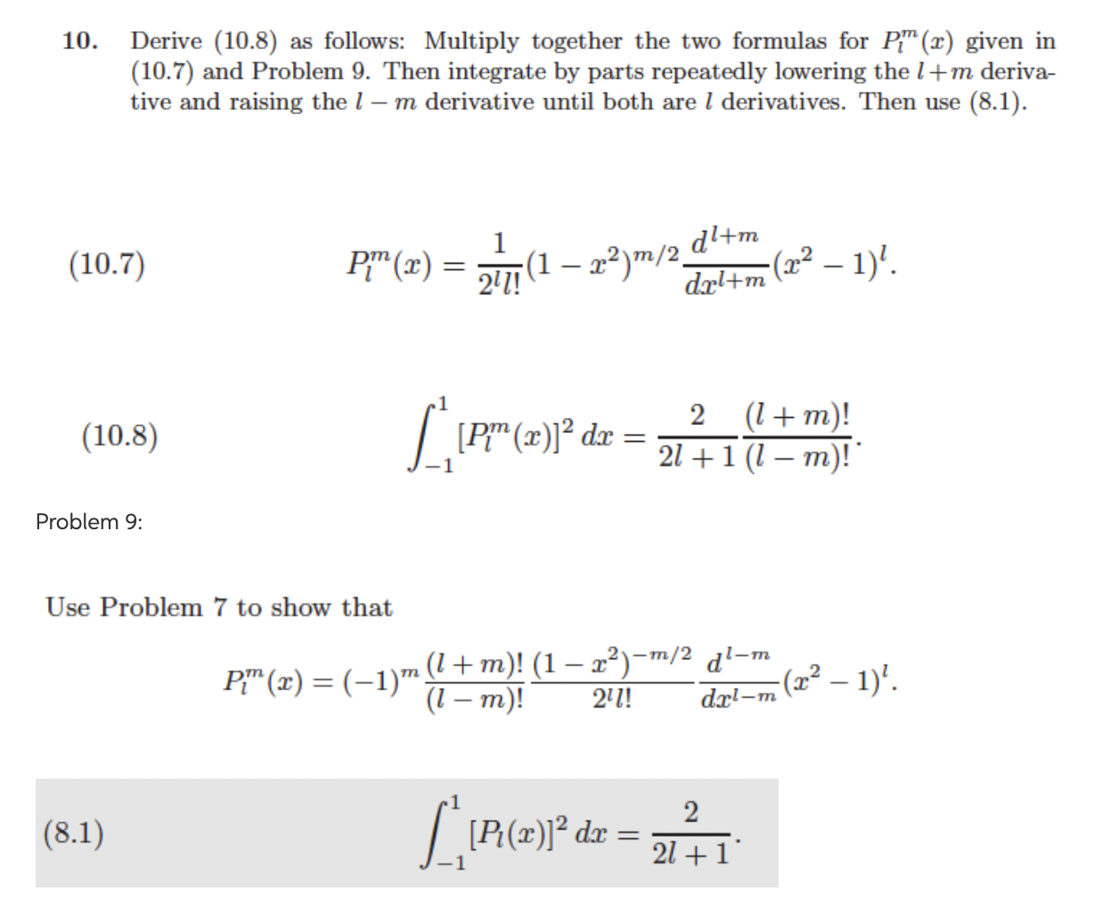 Solved 10. Derive (10.8) as follows: Multiply together the | Chegg.com