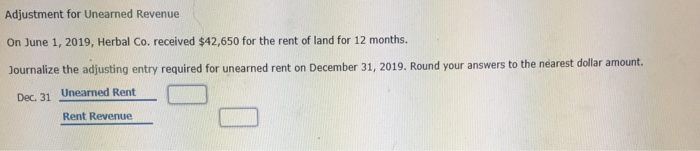 Solved Adjustment for Unearned Revenue On June 1, 2019, | Chegg.com