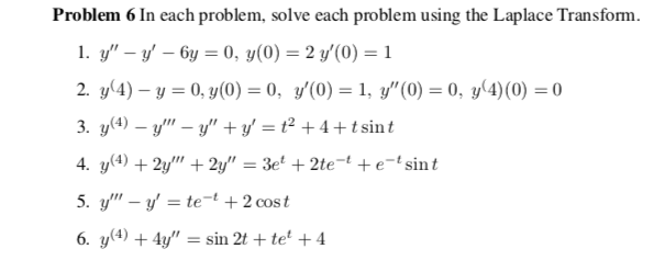 Solved Problem 6 In each problem, solve each problem using | Chegg.com