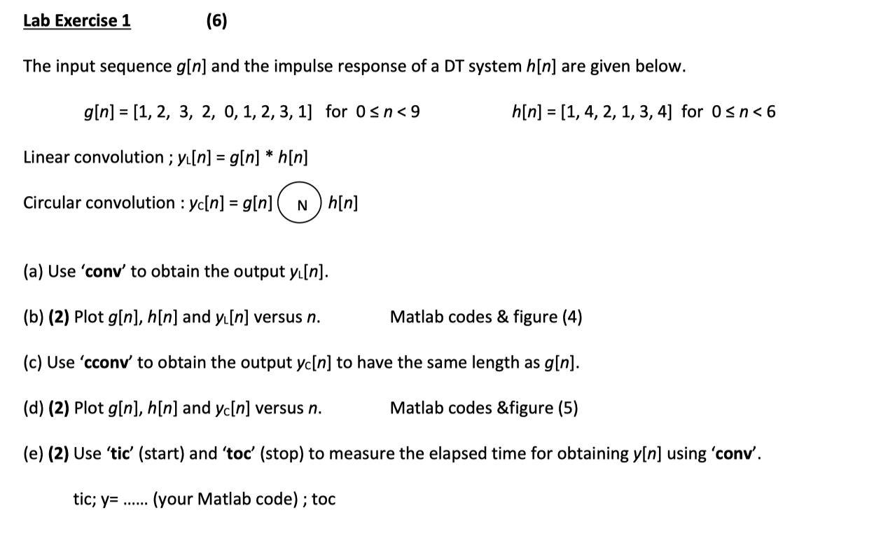 Solved The input sequence g[n] and the impulse response of a | Chegg.com
