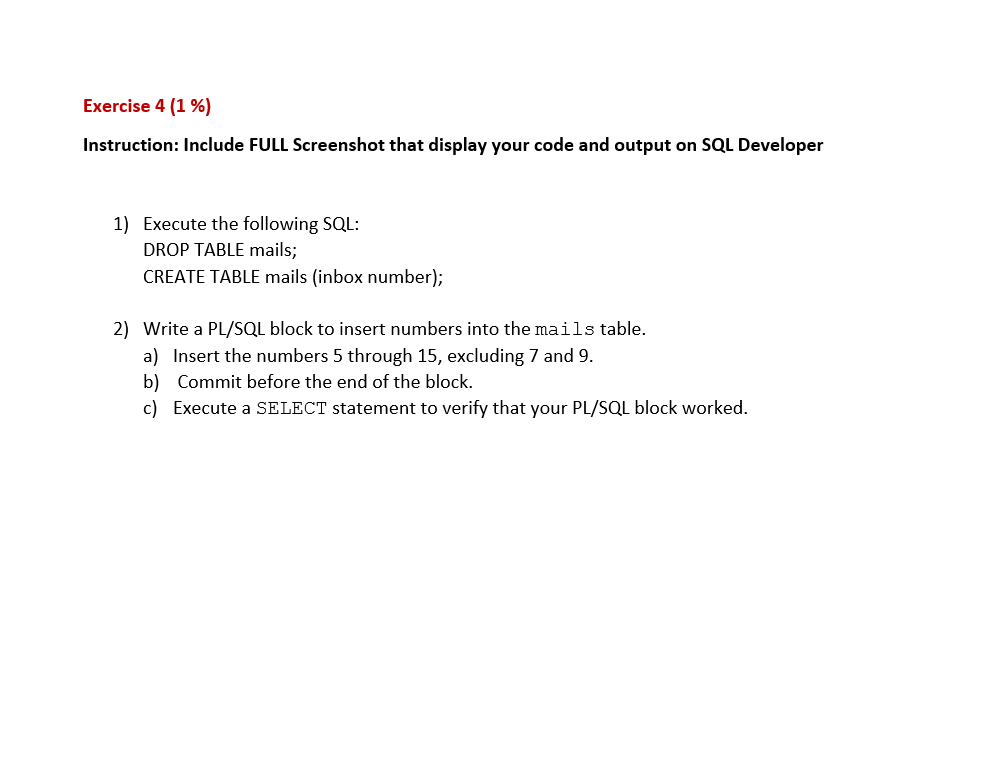 Solved Instruction: Include FULL Screenshot that display | Chegg.com