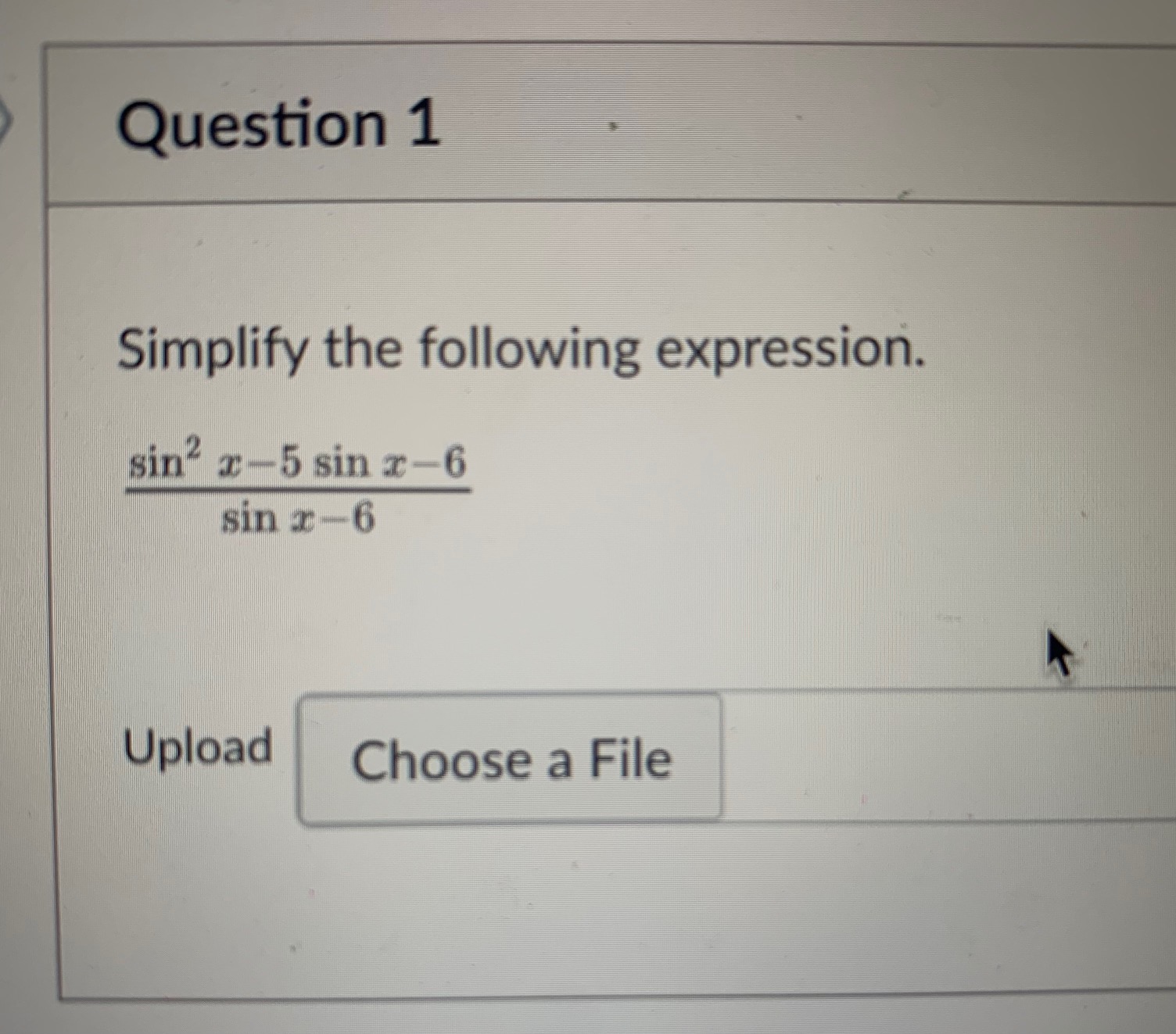 Solved Simplify the following expression. | Chegg.com