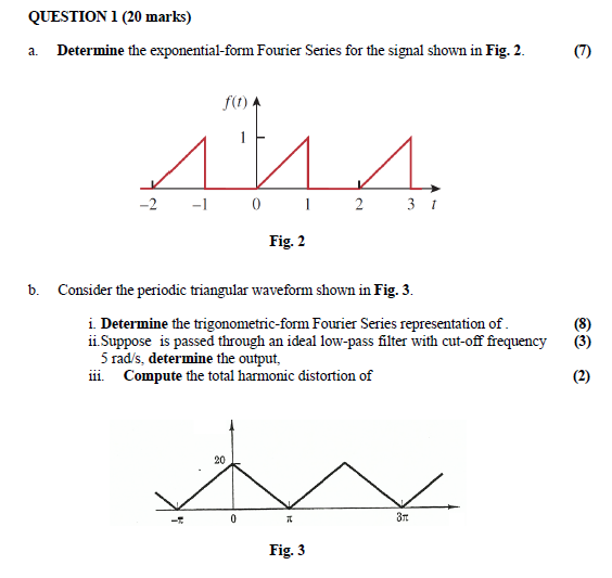Solved QUESTION 1 (20 marks) a. Determine the | Chegg.com