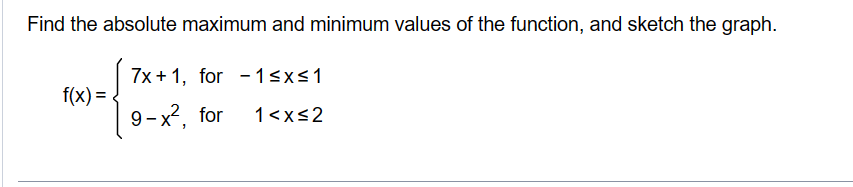 Find the absolute maximum and minimum values of the | Chegg.com